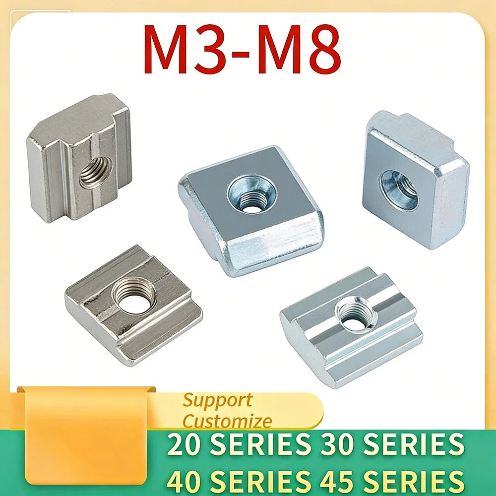 T-образные гайки для алюминиевого профиля M3-M10 30 series - M6, 10pcs