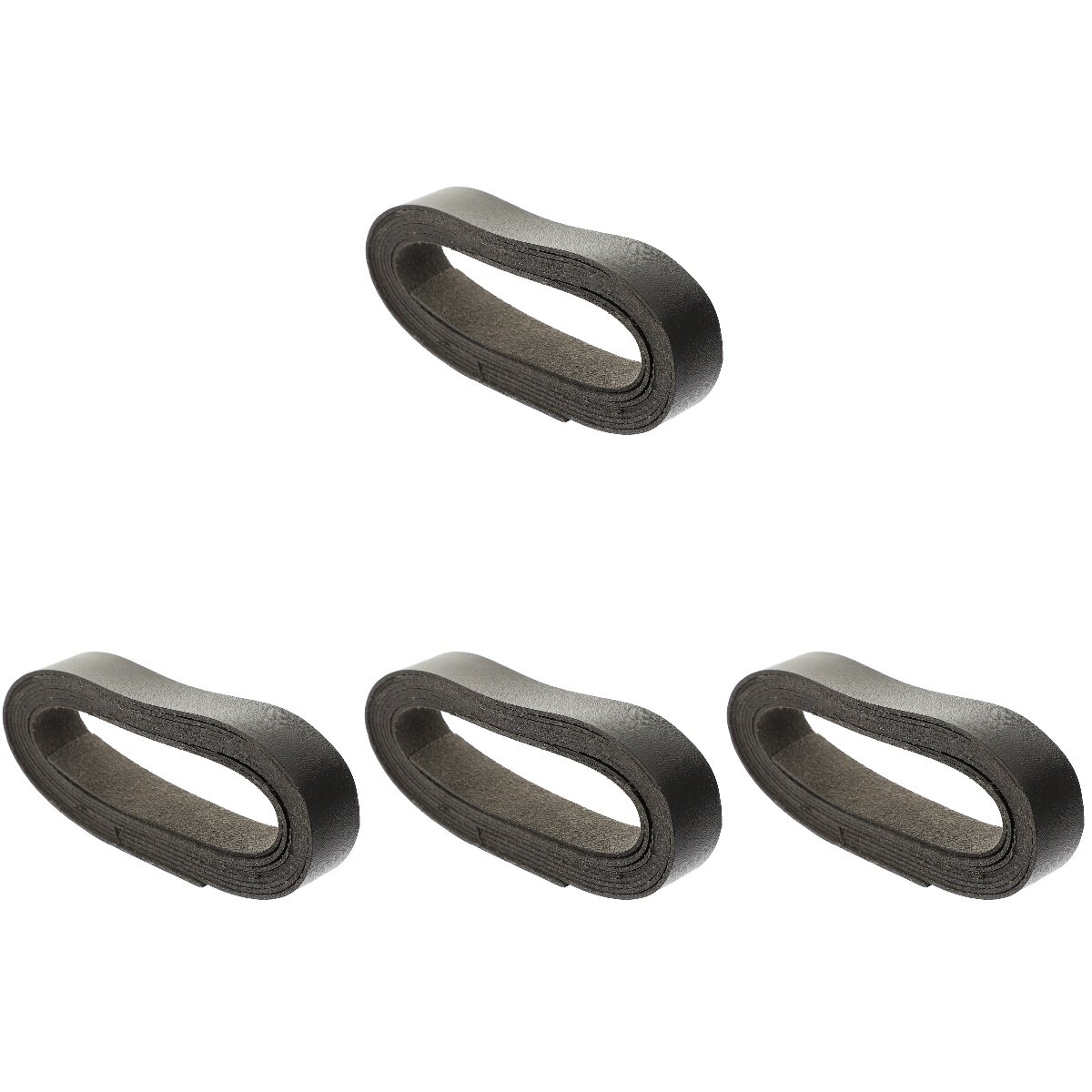 Ремешки из натуральной кожи черного цвета, 4 рулона для создания изделий и ремесел