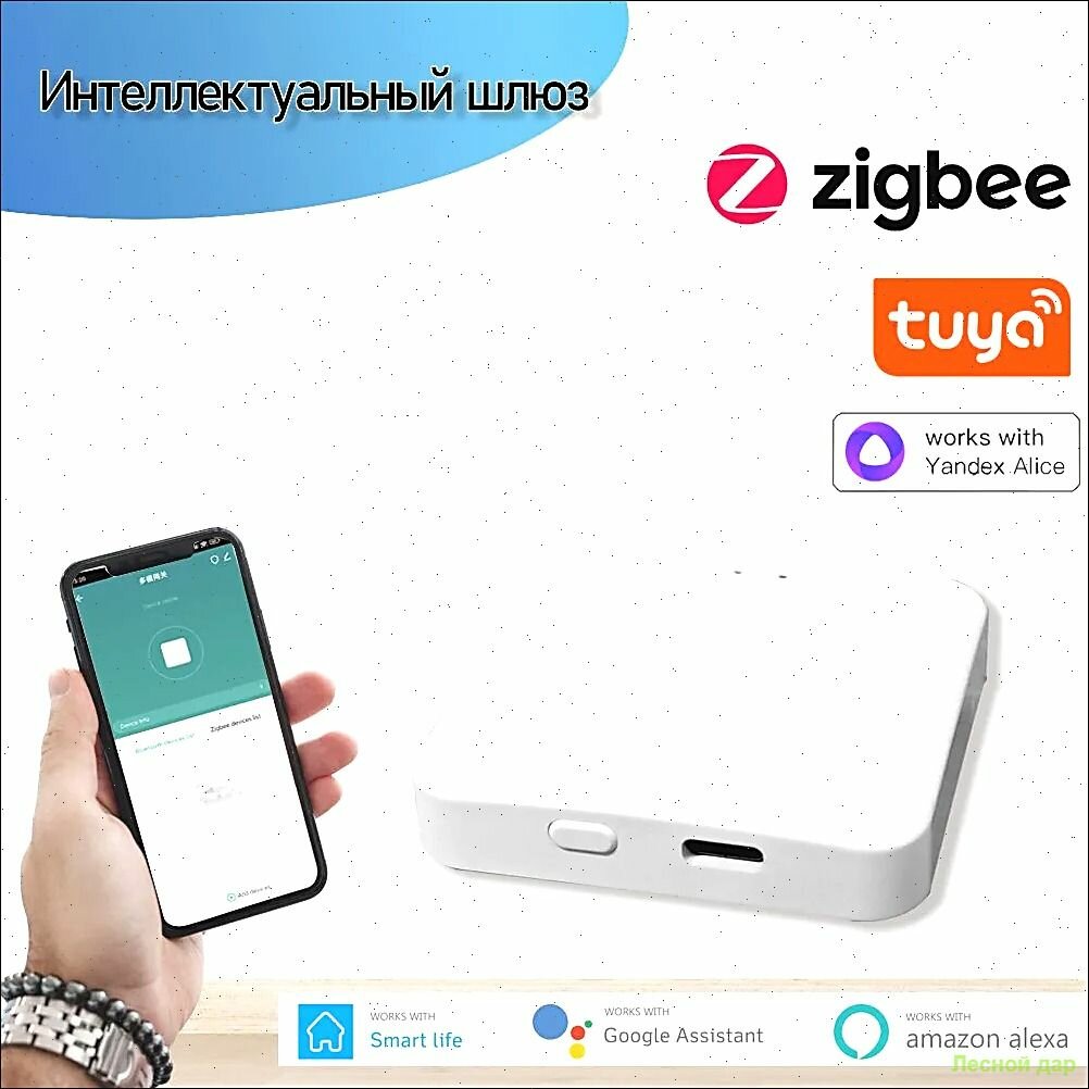 Tuya Zigbee3.0 gateway hub, мультипротокольный центр управления шлюзом для умного дома, Zigbee/Bluetooth, сотрудничество с Яндексом, Alexa, Google
