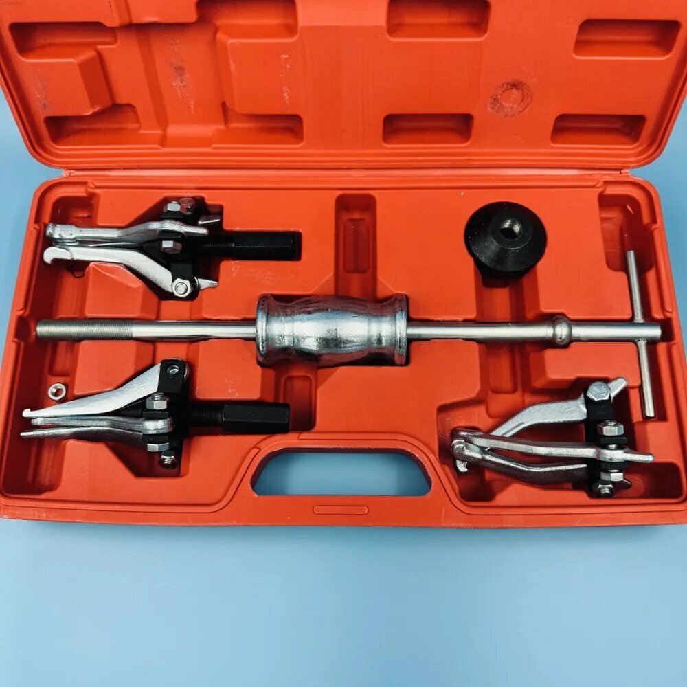 Набор съёмников с обратным молотком 3-х лапый, 5 предметов универсальный комплект для демонтажа подшипников, шкивов и втулок