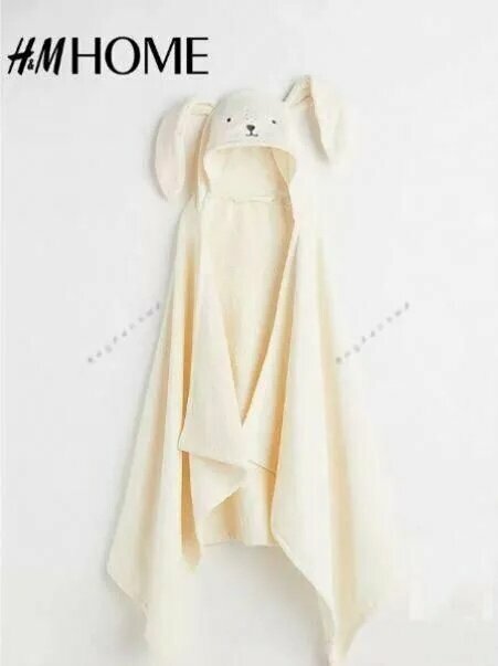 H&M Полотенце для ванной, Искусственные материалы, 70x130 см, белый, 1 шт.