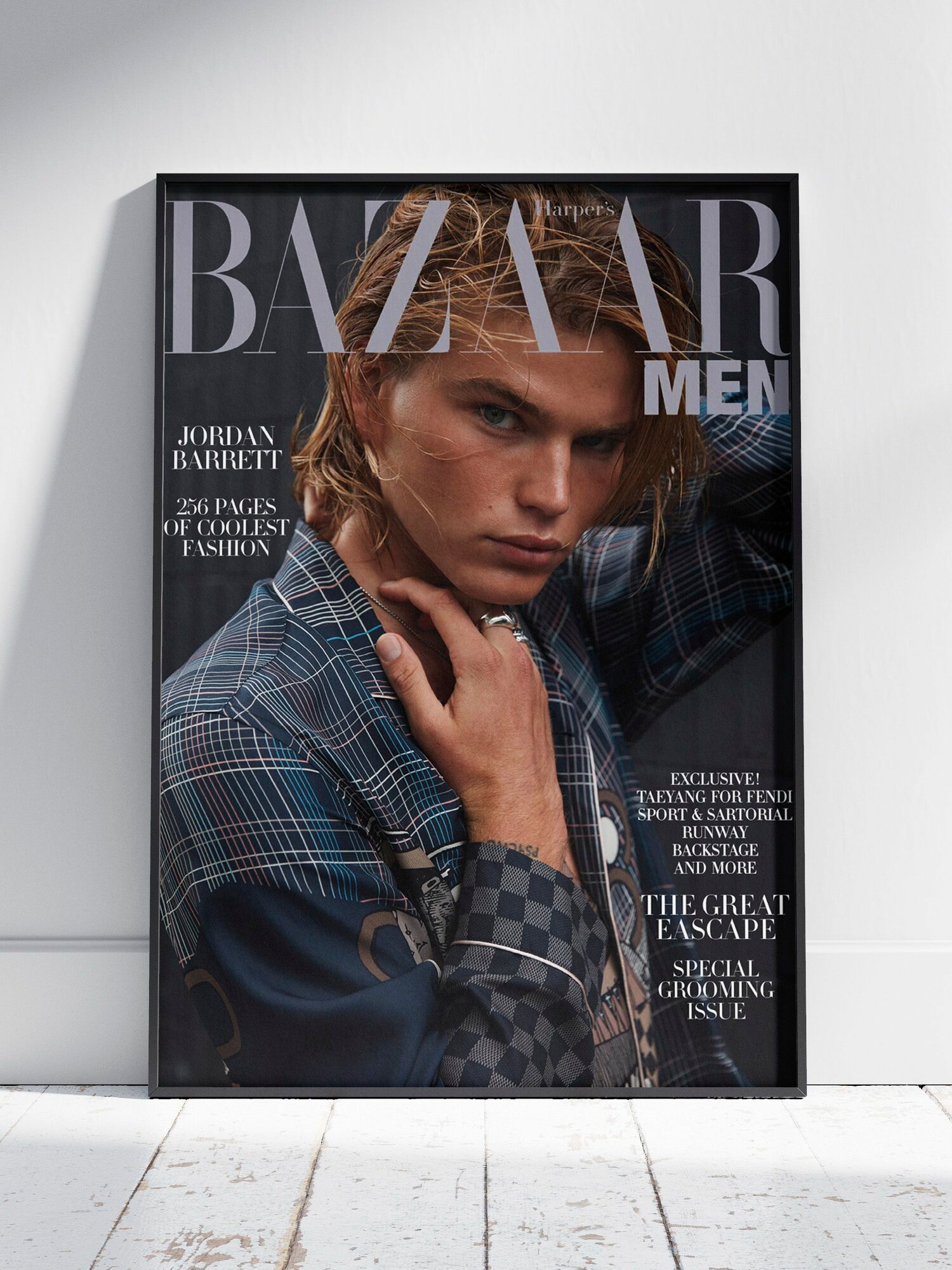 Плакат на стену для интерьера Джордан Барретт (Jordan Barrett 2) - Постер по модели, бренду и моде формата A4 (21x30 см)