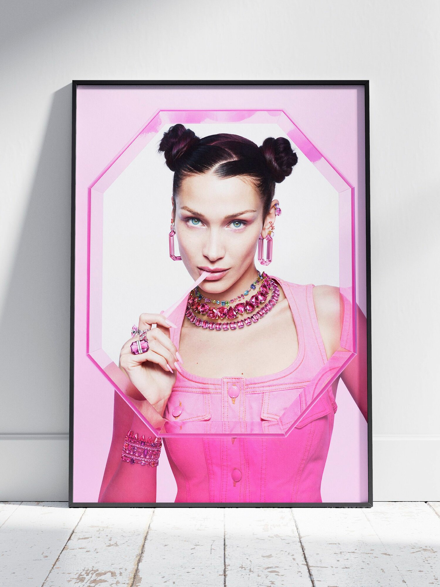 Плакат на стену для интерьера Белла Хадид (Bella Hadid 16) - Постер по модели, бренду и моде формата A4 (21x30 см)