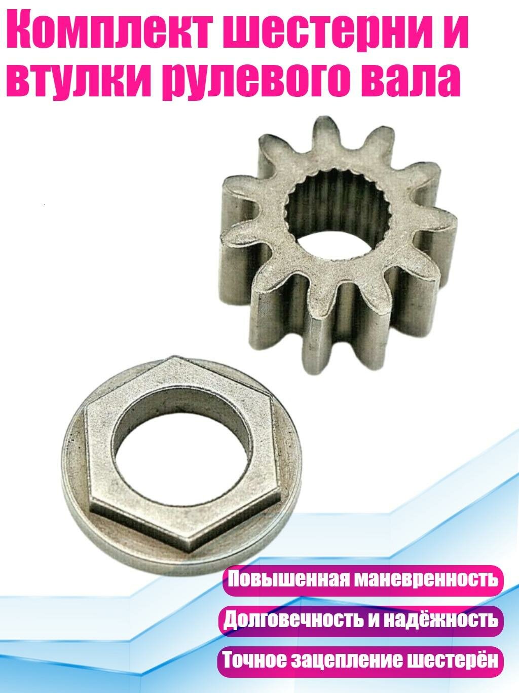 Комплект шестерни и втулки рулевого вала