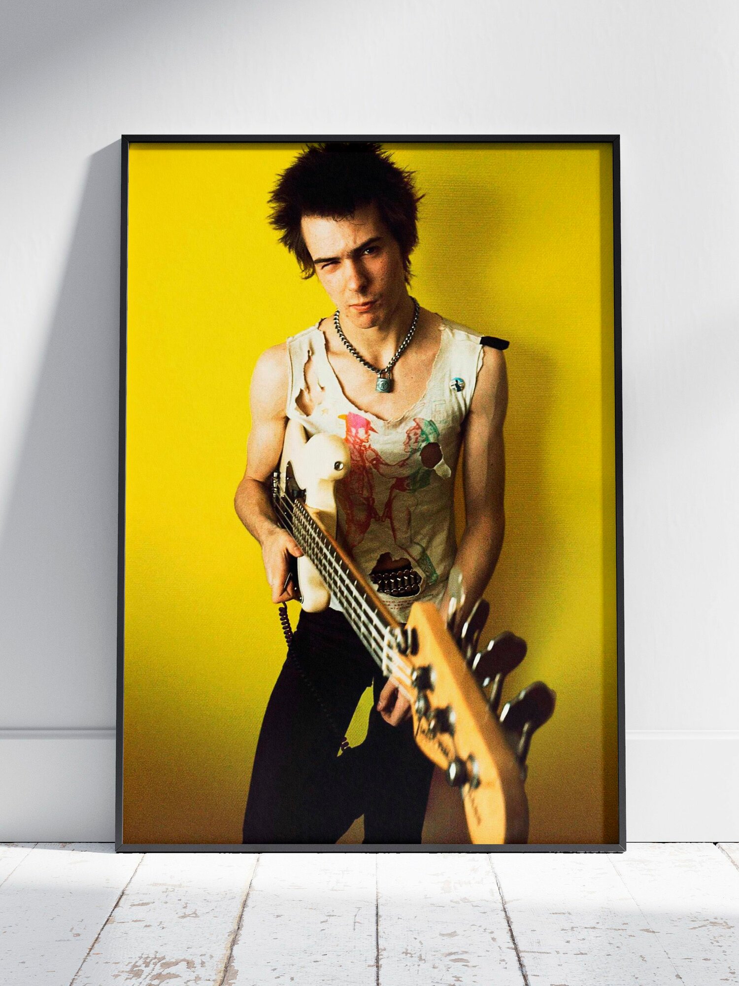 Плакат на стену для интерьера Секс Пистолс (Сид Вишес - Sid Vicious 4) - Постер по музыке и артисту формата A4 (21x30 см)