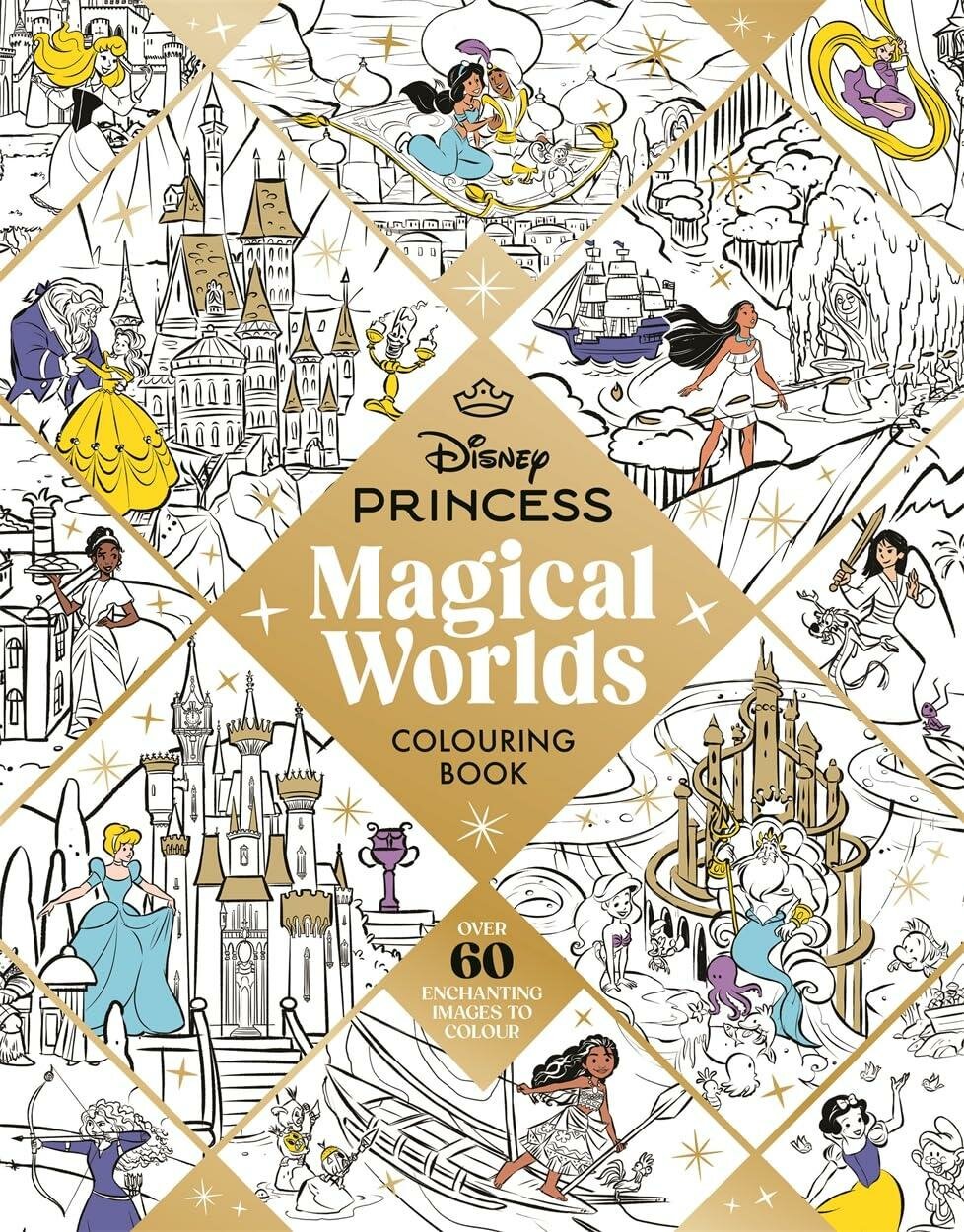 Disney princess magical worlds colouring book