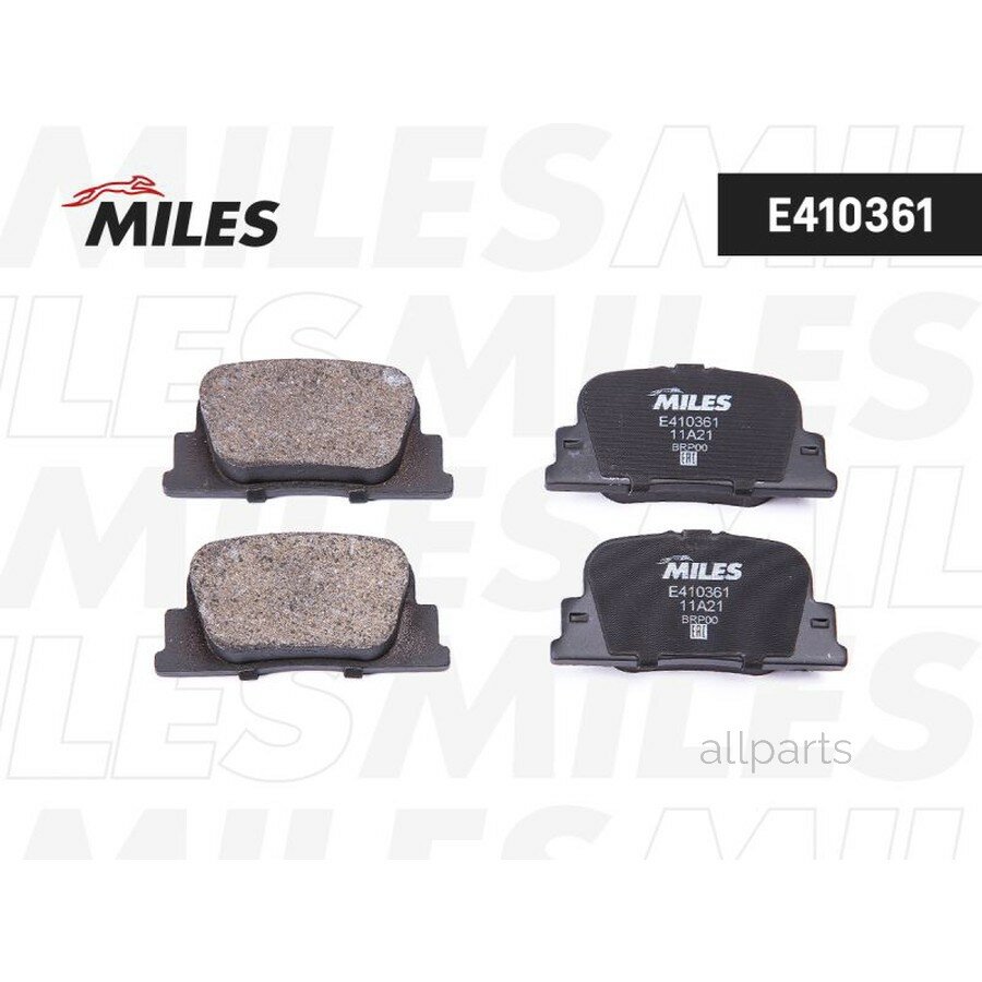 MILES E410361 Колодки тормозные TOYOTA CAMRY V20 2.2-3.0 96-01/V30 2.4-3.0 01- задние