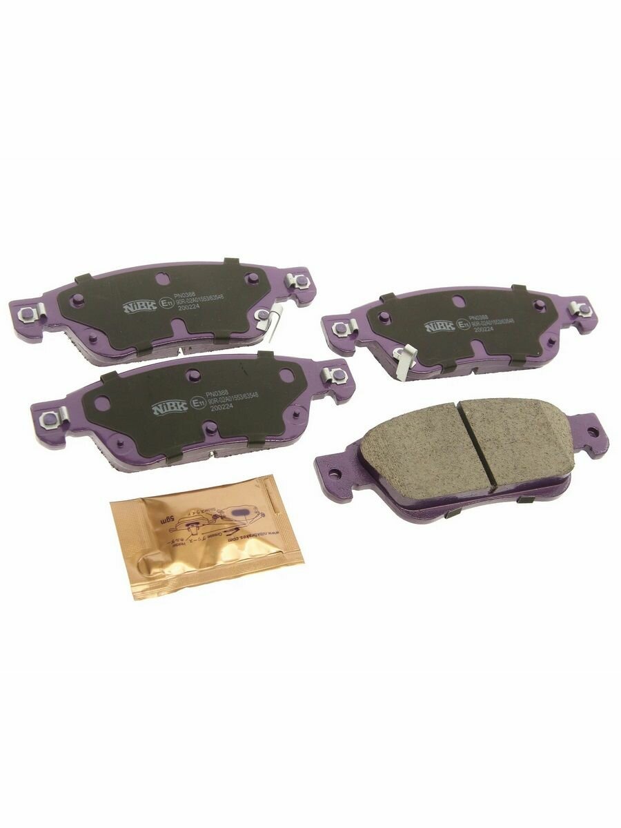 Колодки тормозные дисковые передние для а/м INFINITI G / Инфинити, Nibk PN0388