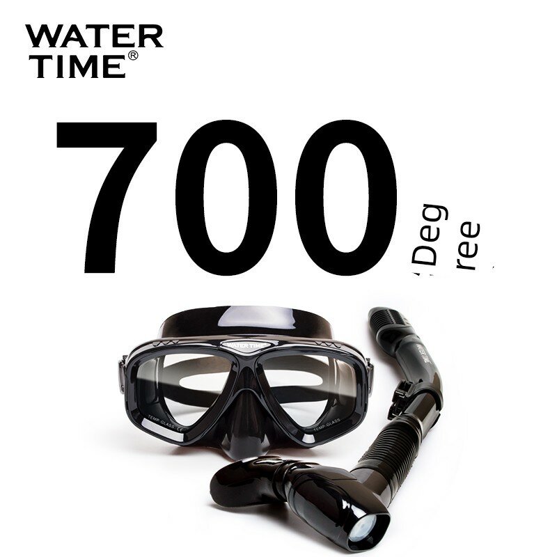 Watertime Дайвинг-маска для взрослых с линзами 700 диоптрий для плавания и снорклинга