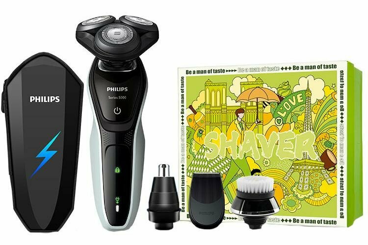 Электробритва роторная мужская PHILIPS S5080, водонепроницаемая, тройное лезвие