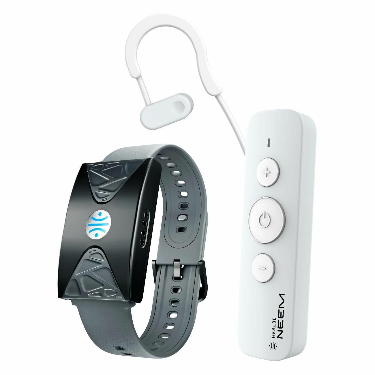 Фитнес-браслет Healbe Optimum Control 1: фитнес браслет GoBe U серый + массажер NEEM серый