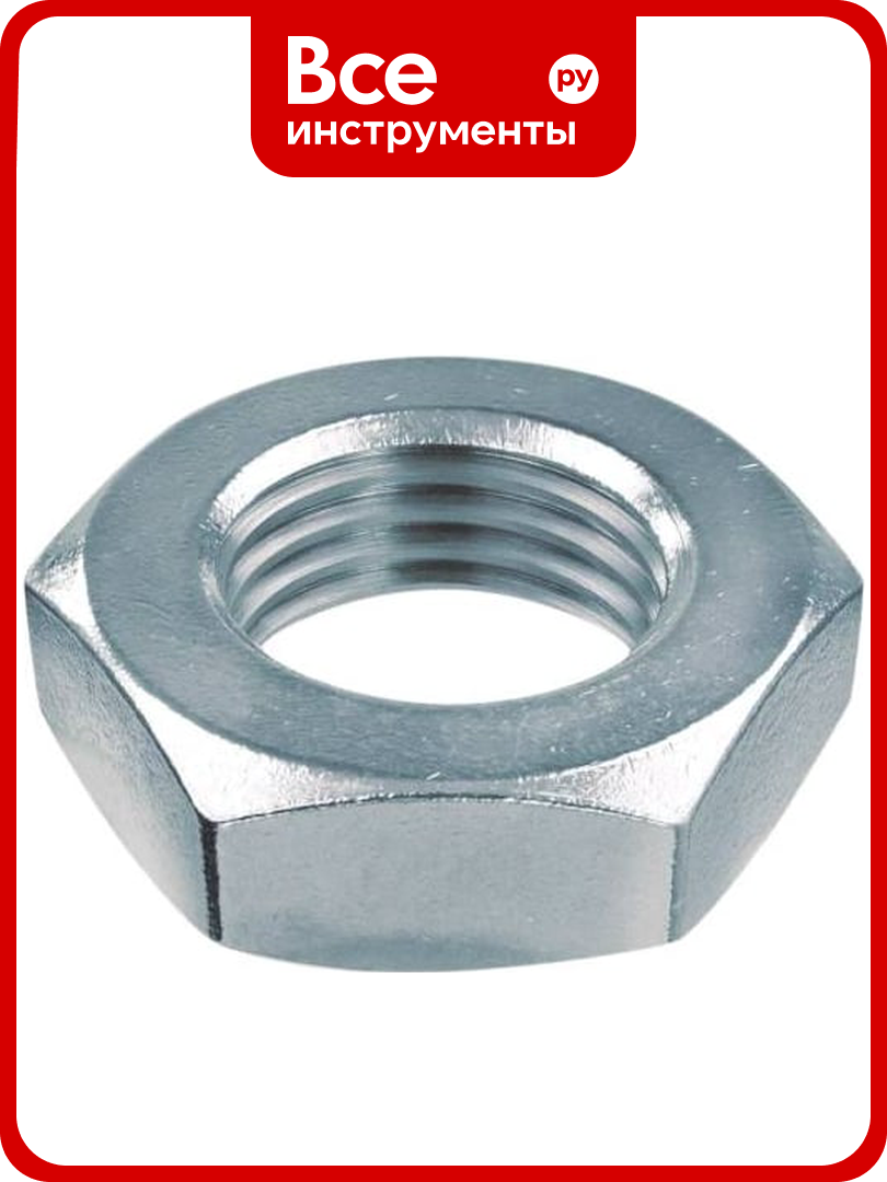 Гайка Море-Метизов DIN439 низкая шестигранная А2 B M20x1,5, 10 шт GAYKA439A2BM201510М