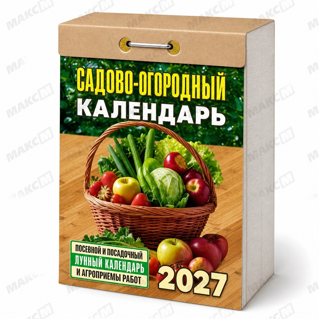 Календарь отрывной Садово-огородный на 2027 год, настенный ежедневный 7,7 11,4 см
