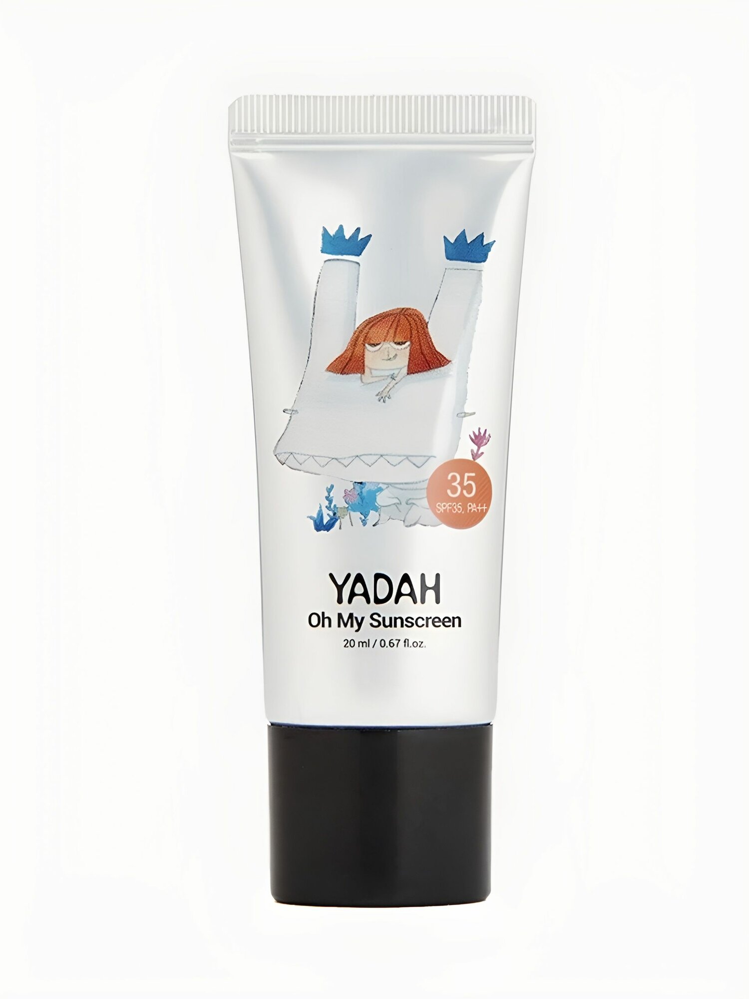 Успокаивающий солнцезащитный крем spf35 PA++ YADAH oh my sun screen, 20 мл.