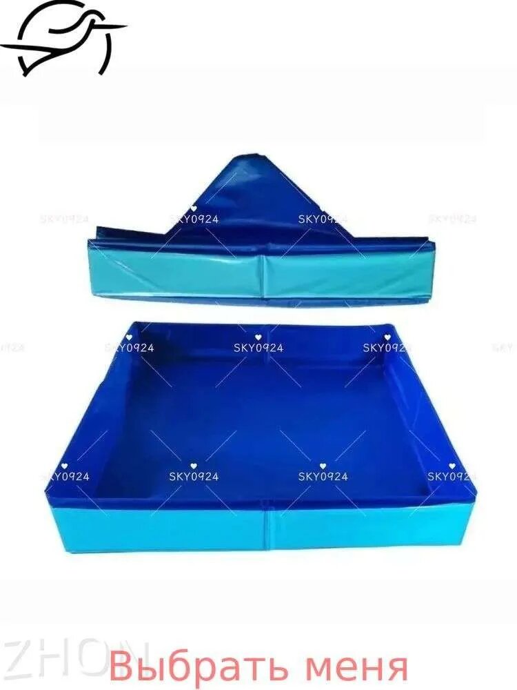 Эксклюзивная песочница для творчества синяя LIN 50x50x8 см