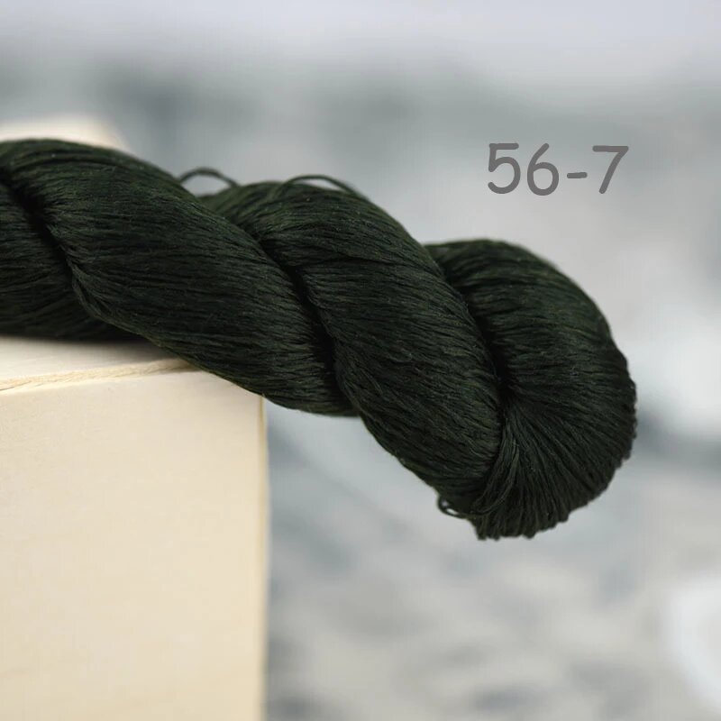 Шелковая нить для вышивания Mulbery Silk 16/2 серый, зеленый, нефрит, голубой, 200 meter, 56-7
