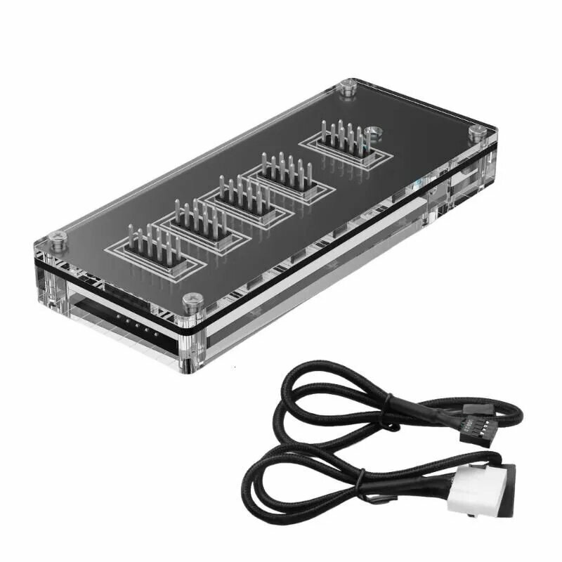 9-контактный USB-разветвитель с кабелем питания SATA