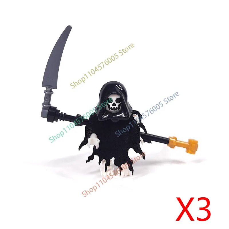 MOC Хэллоуин Скелет Черный, 3шт