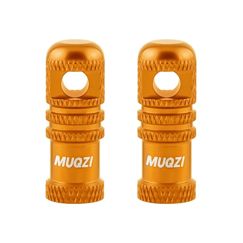 MUQZI Преста клапанные колпачки с инструментом для удаления сердечника 2pcs Orange