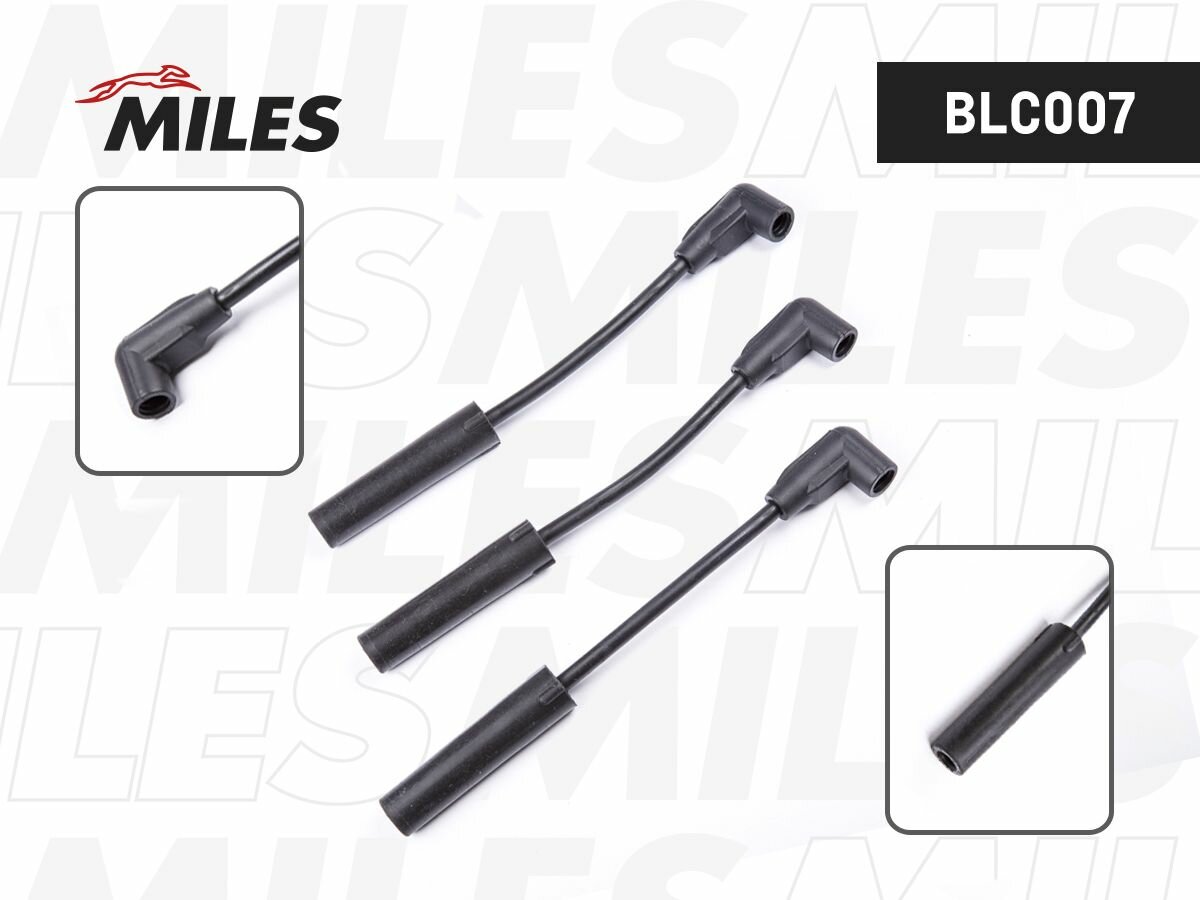 MILES Провода зажигания высоковольтные (три провода) DAEWOO MATIZ/SPARK 0.8 SOHC BLC0007