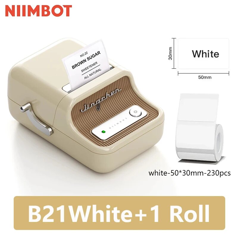 Niimbot B21 White Термопринтер, 1 рулон