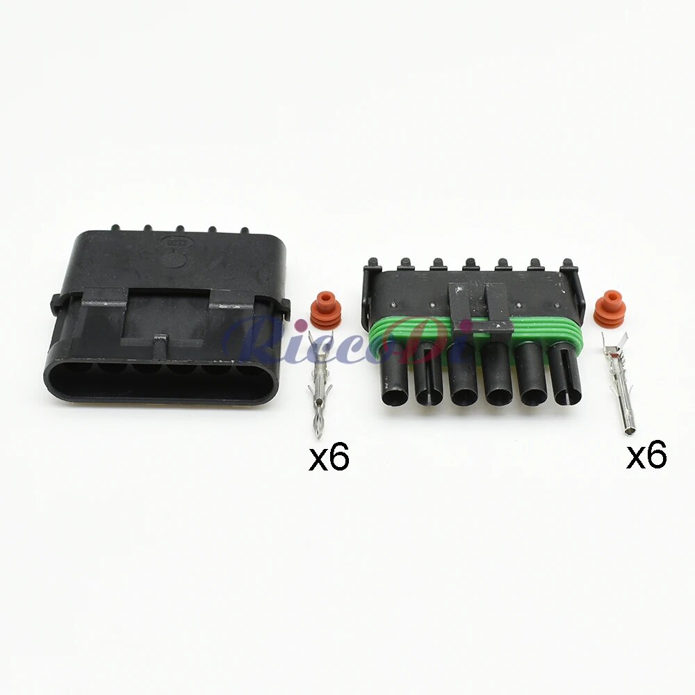 Разъемы RiccoDi 6-контактные, Male female set
