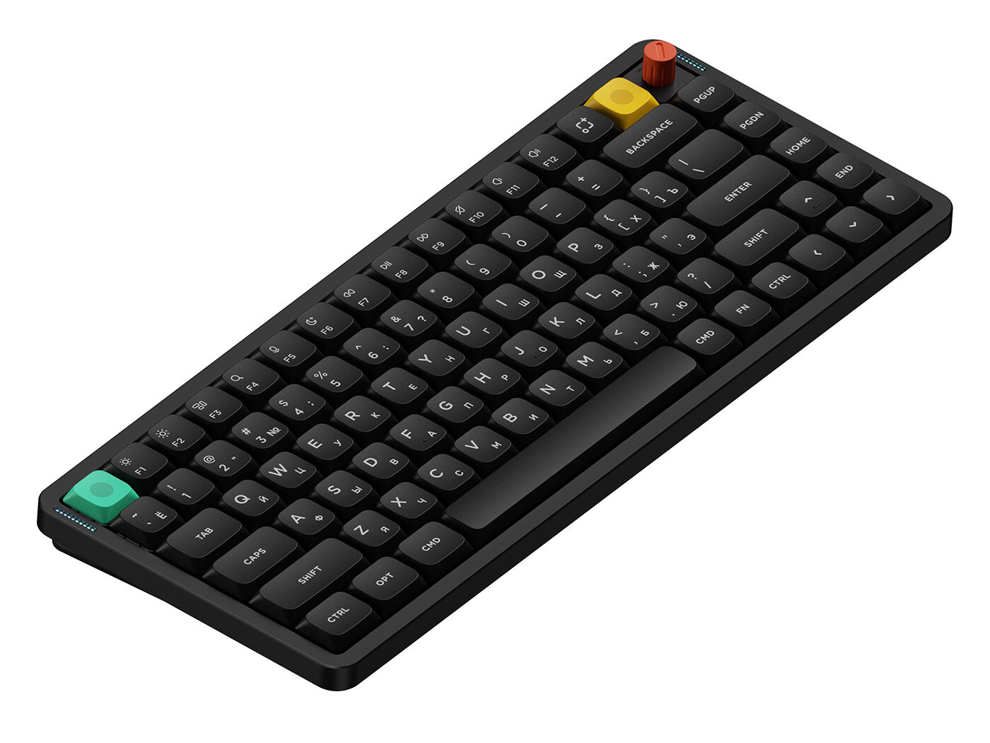 Клавиатура игровая Nuphy AIR75 V3 (AIR75v3-ND-RN) Red Nano Switсh RGB BT 5.0 4000 мА*ч Черный