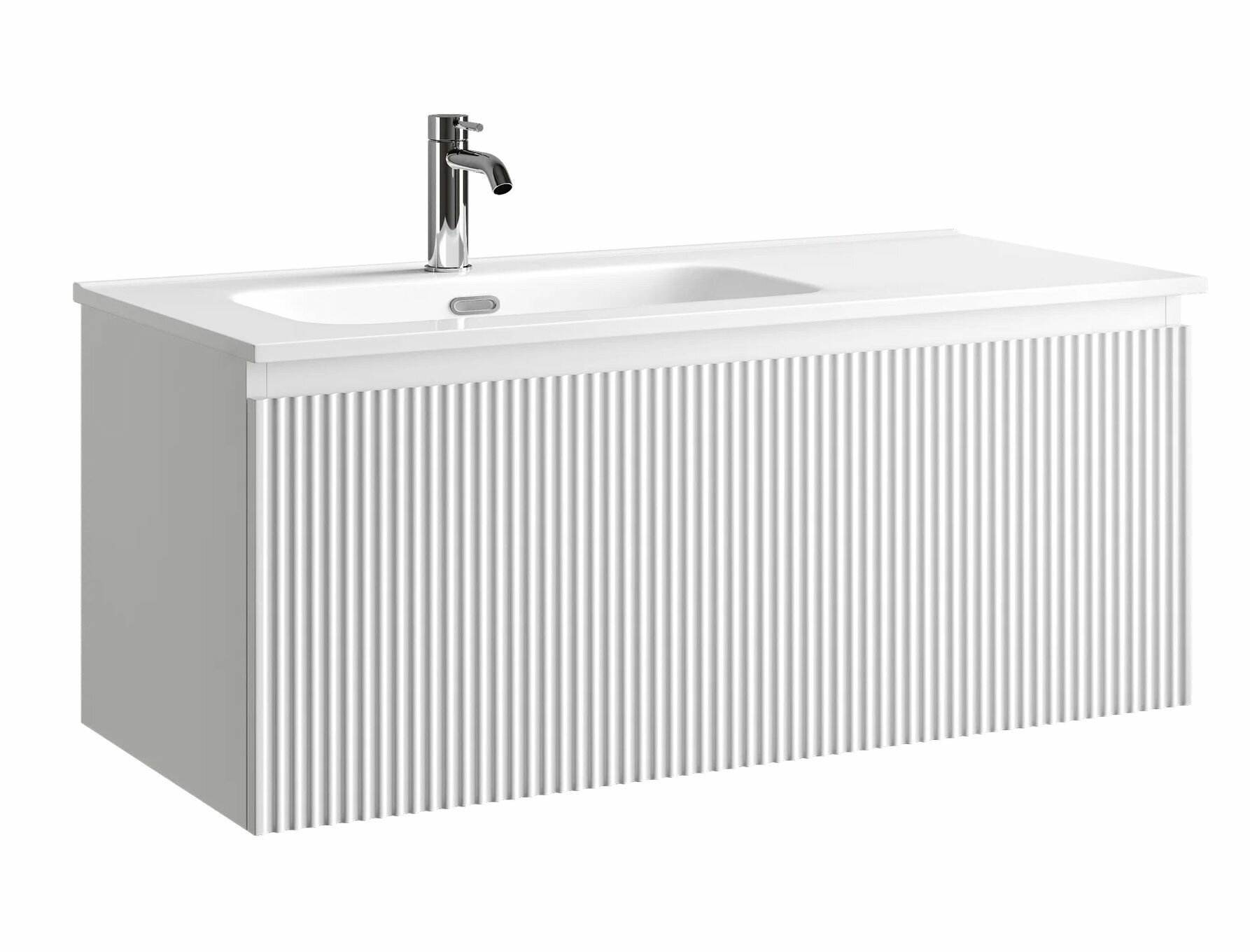 Тумба с раковиной Sancos Snob R 1.0 100 L bianco раковина Element 101 чаша слева CN7003L