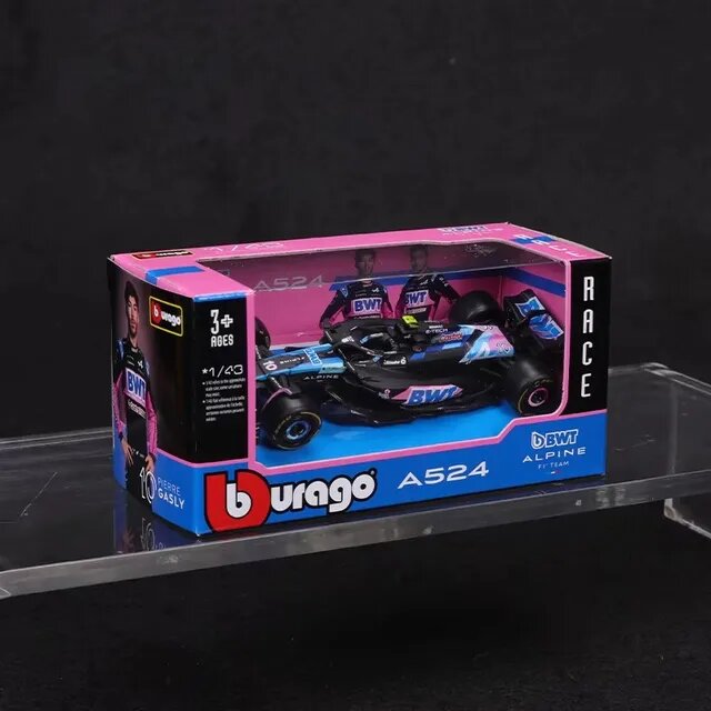 В наличии. Супер-акция Bburago F1 Car 1:43 Bwt Alpine A524 Bahrain, японская сборка, микролитая модель из сплава, игрушка на заказ, подарок.