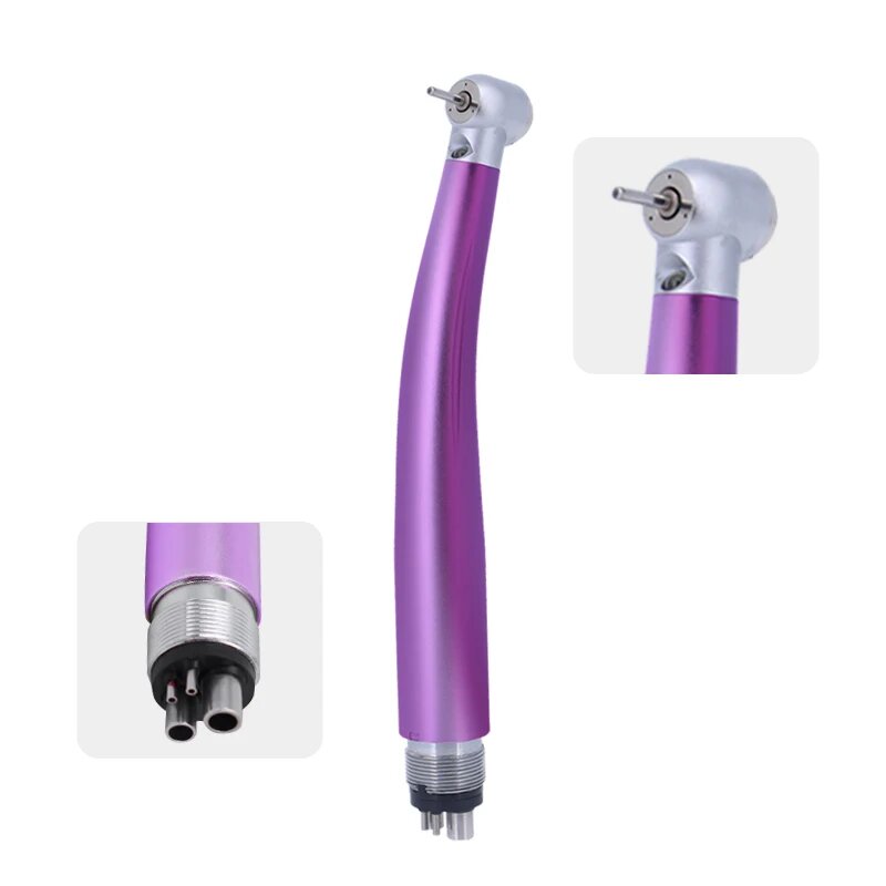 Стоматологический турбинный наконечник с LED подсветкой, B2 M4 LED Purple 4 Hole