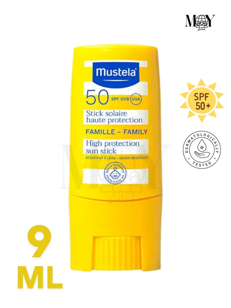 MUSTELA Солнцезащитный лосьон с очень высокой степенью защиты SPF50+ 9 мл для всей семьи