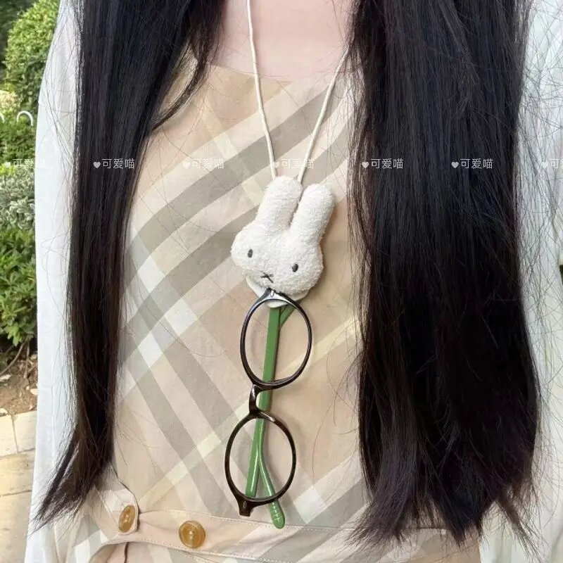 Супермилый ремешок-держатель для очков Miffy: портативный, универсальный, для прогулок, с клипсой для солнцезащитных очков, новинка