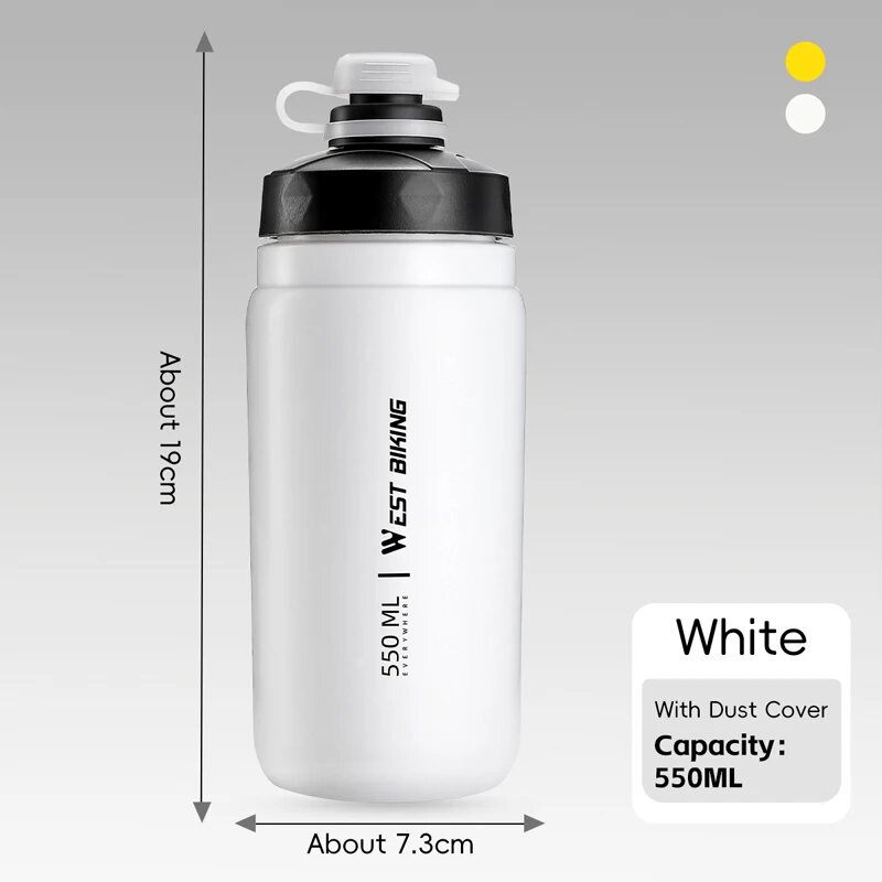 WEST BIKING Бутылка для воды из PP5 610/710 мл Белый, 550ML White-A