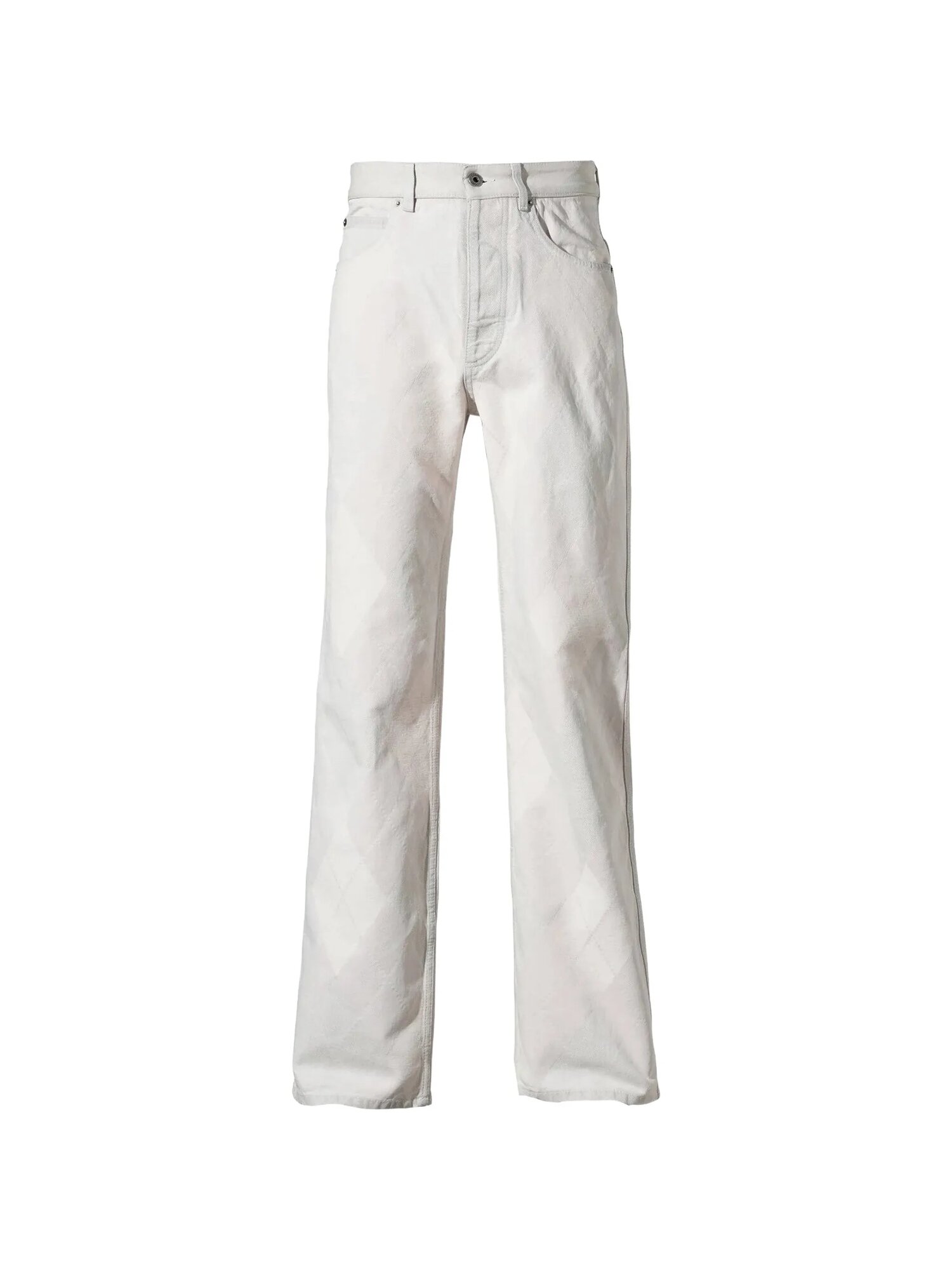 Джинсы Loewe Argyle-pattern buckle-detail jeans