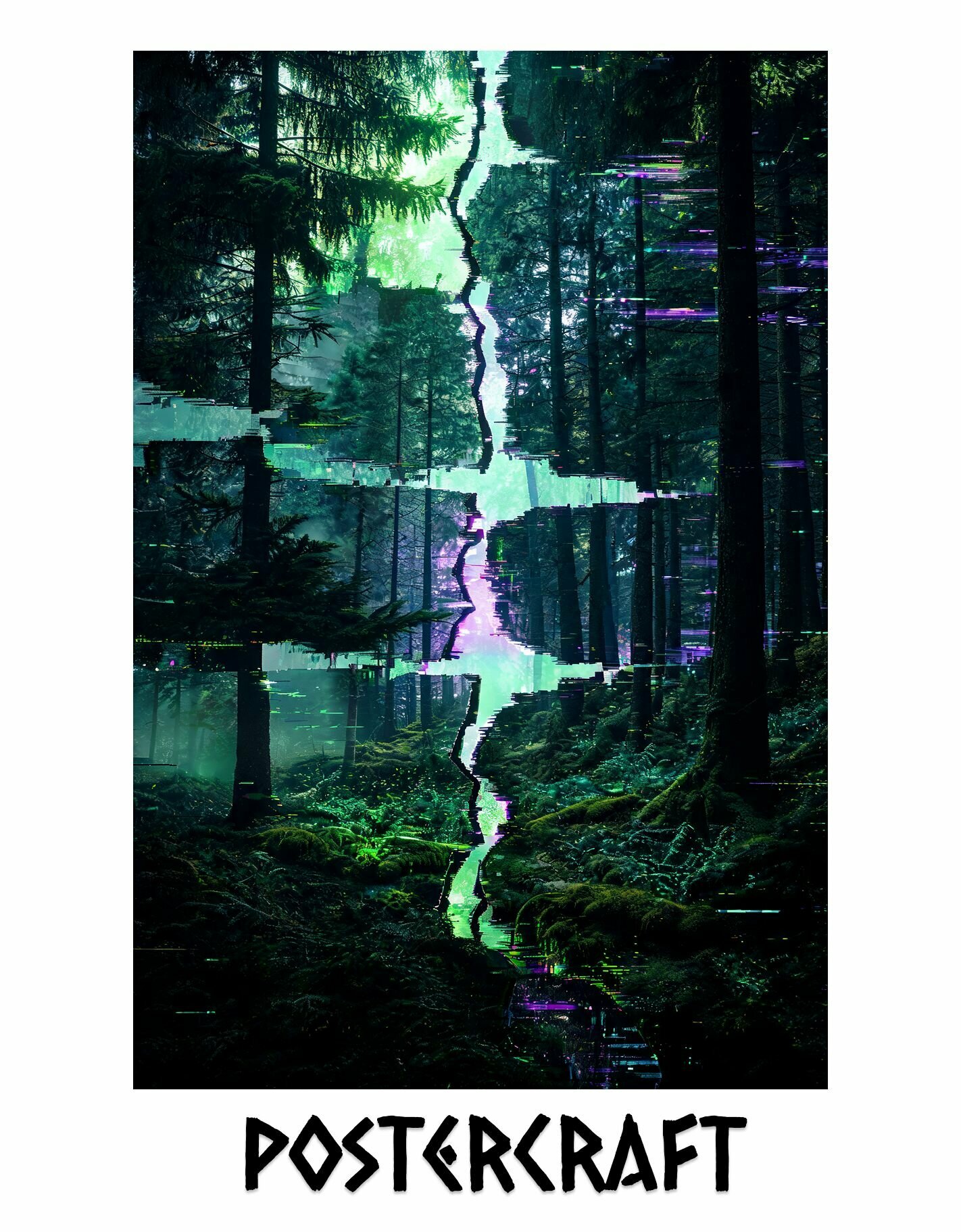 Постер Сюрреализм "VHS / Glitch / Глитч", 29.7х42см, А3, глянцевый