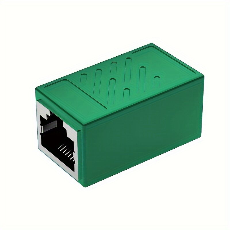 RJ45 переходник мама-мама, разветвитель Ethernet LAN, адаптер-соединитель CAT5 CAT6, зеленый