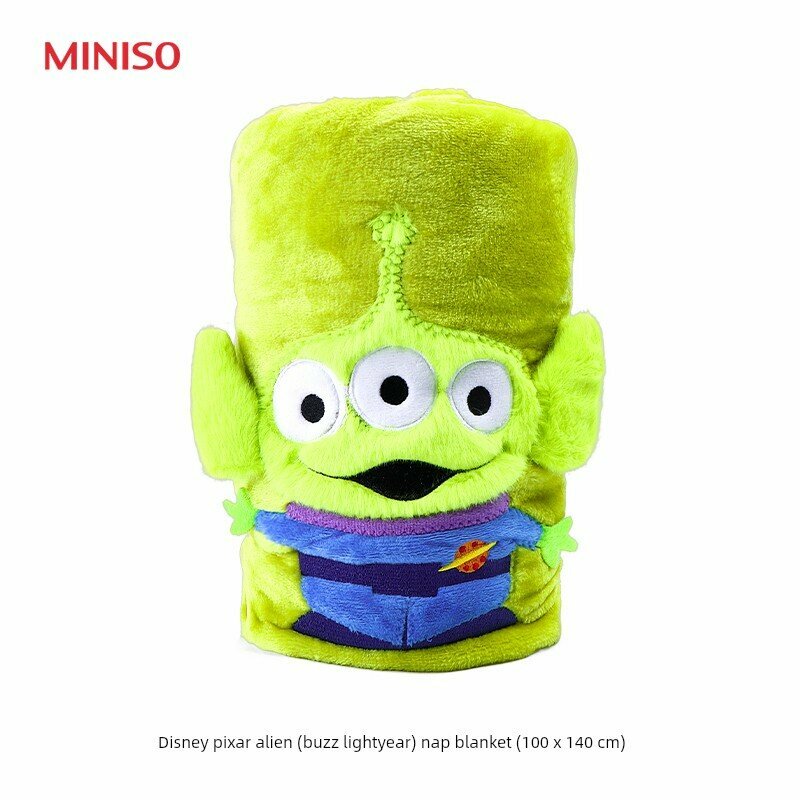 Плед-одеяло Miniso Disney Pixar с трехглазым инопланетянином для офиса, учебы и отдыха Трёхглазый мальчик_100x140 см.