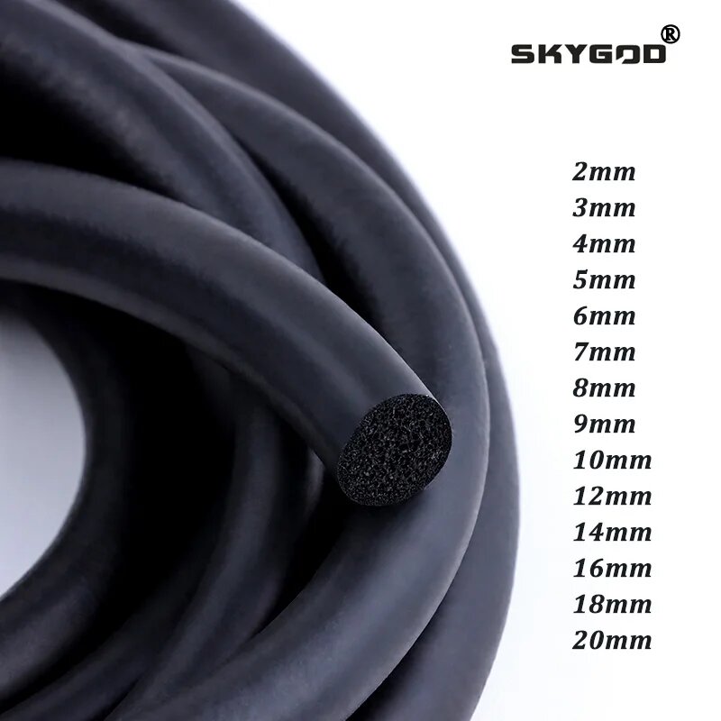 Уплотнительная лента EPDM черная 2-20 мм