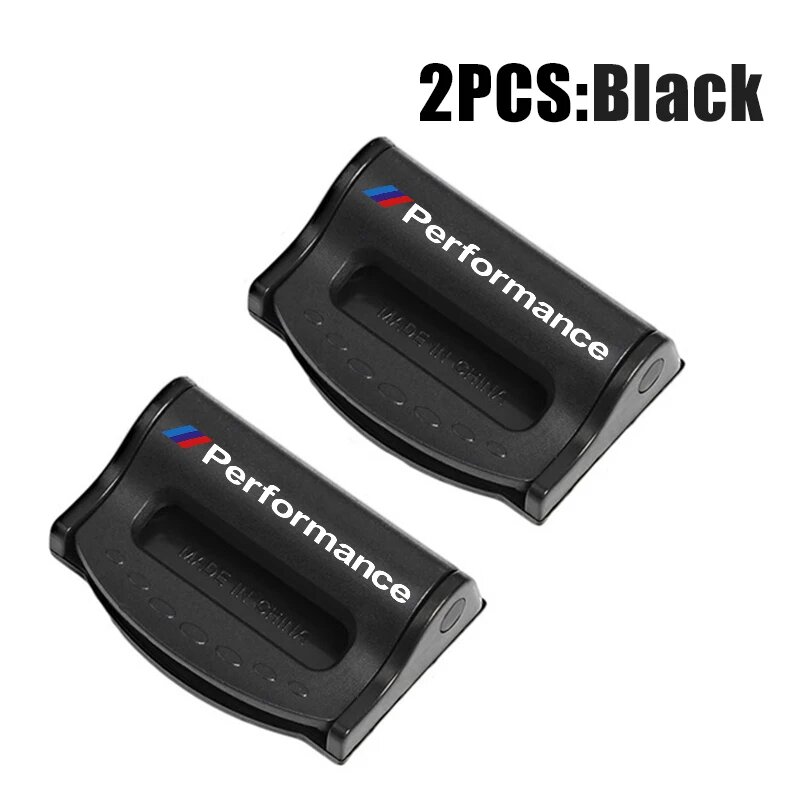 Регулируемый фиксатор-зажим ремня безопасности для BMW Performance M M3 M5 iX5 iX6 E60 black-2PCS