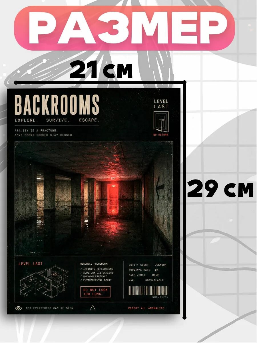 Постеры на стену Backrooms — фото 1