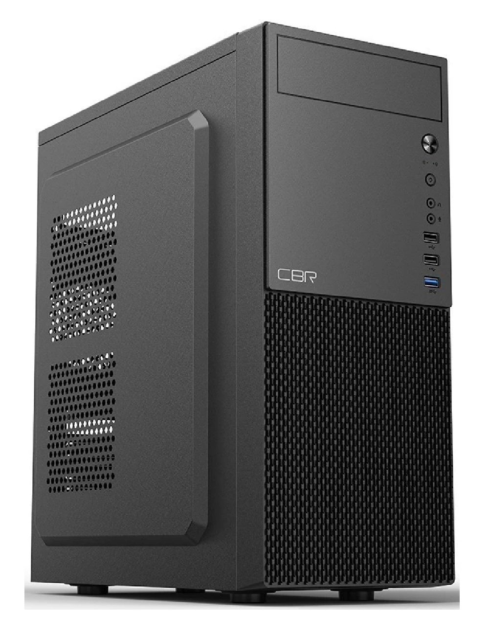 Корпус CBR E188, ATX, без блока питания, сталь, черный, 19.2х41.8х35.8 см