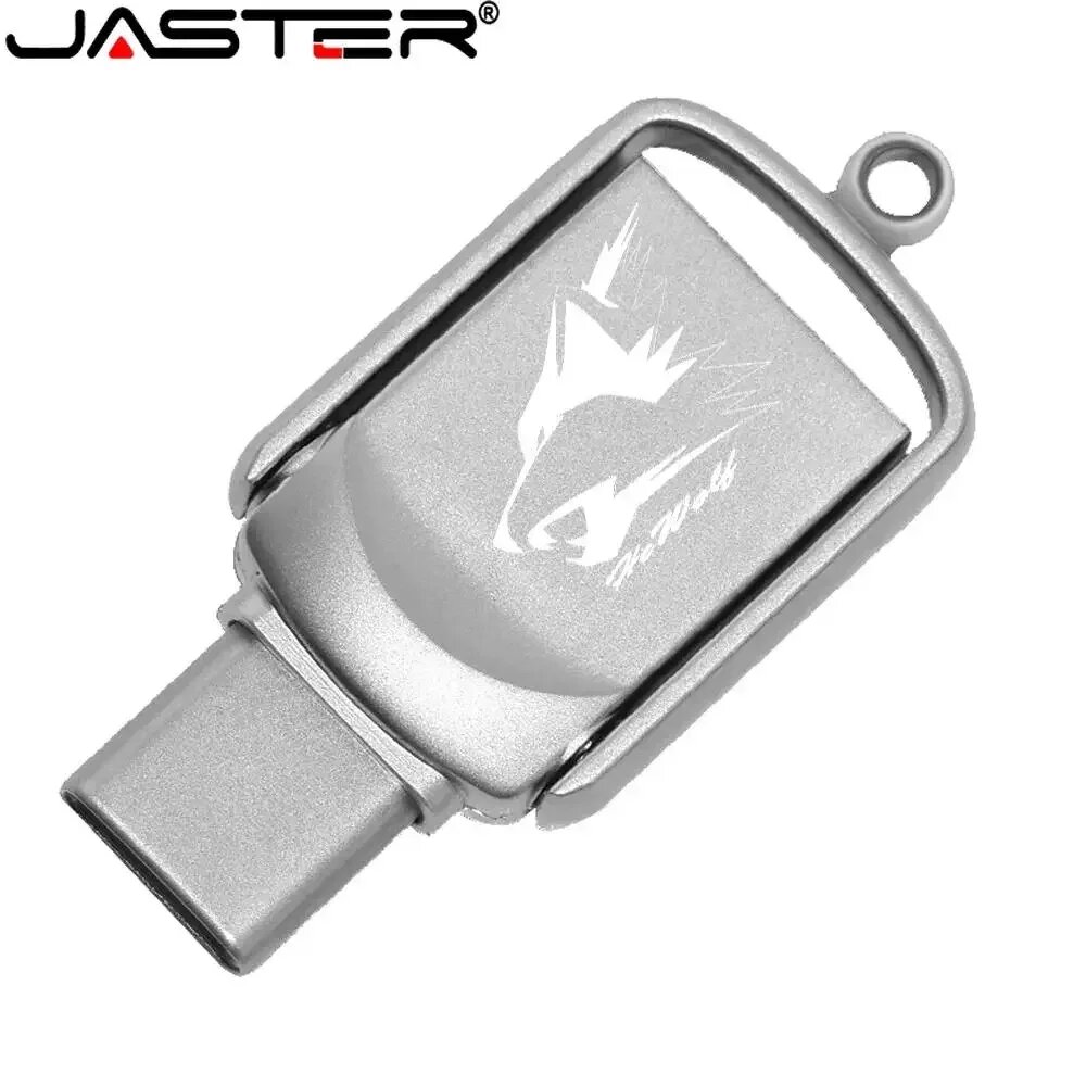 Флешка USB Type-C 128ГБ Wolf logo — фото 1