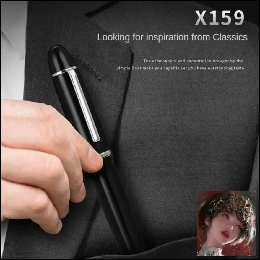 Ручка шариковая X159 Золото-зеленый & F (0,5 мм) перламутровый корпус для фильтра — фото 1