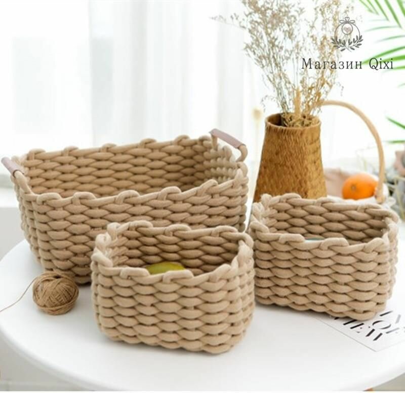 Органайзер для мелочей и косметики 30x21x16 см 3 шт софт коричневый