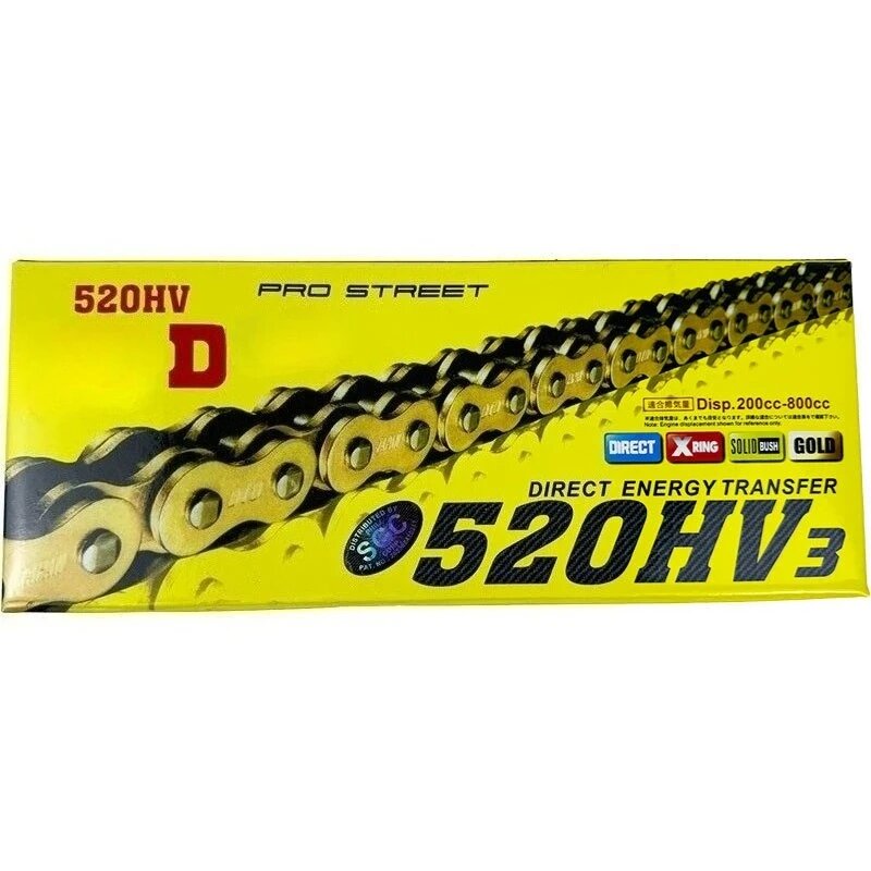 Цепь мото DID 520HV V3 Pro Street 120 звеньев