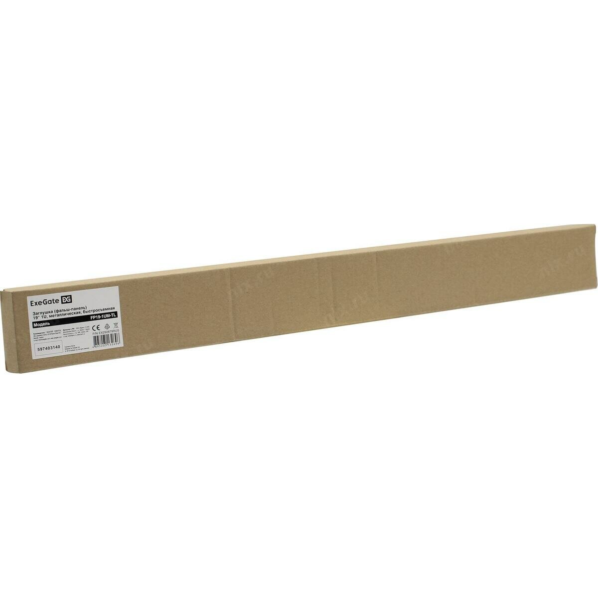 ExeGate FP19-1UM-TL EX292879RUS Фальш-панель металлическая, быстросъёмная 19" 1U, чёрный — фото 1