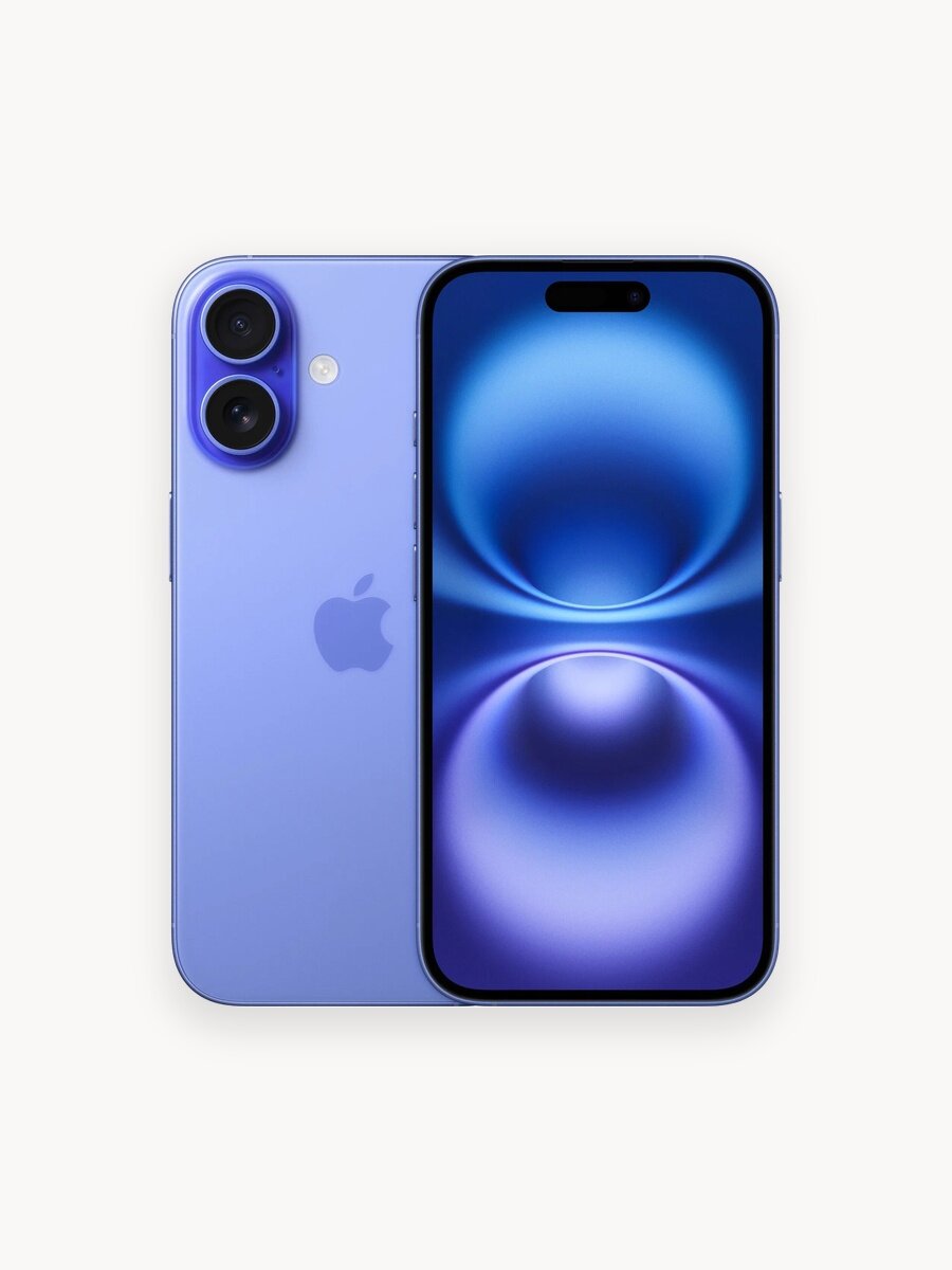 Смартфон Apple iPhone 16 256GB, Ultramarine (Синий) Sim+ESim 2024
