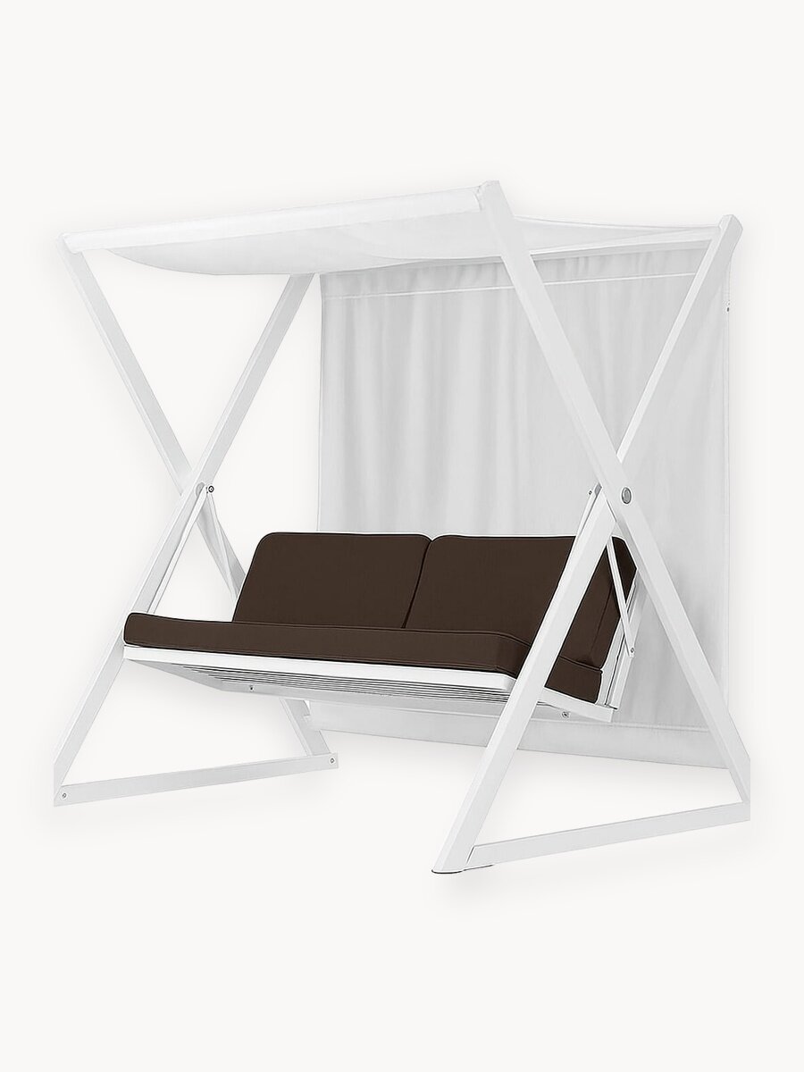 Садовые качели усиленные Сакура 232х150х191 см, 3 местные, нагрузка 300 кг