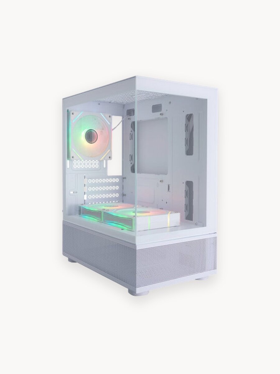Корпус 1STPLAYER MIKU Mi2-A ARGB, белый (Mi2-A-WH-2FC7R-W-1FC7-W)