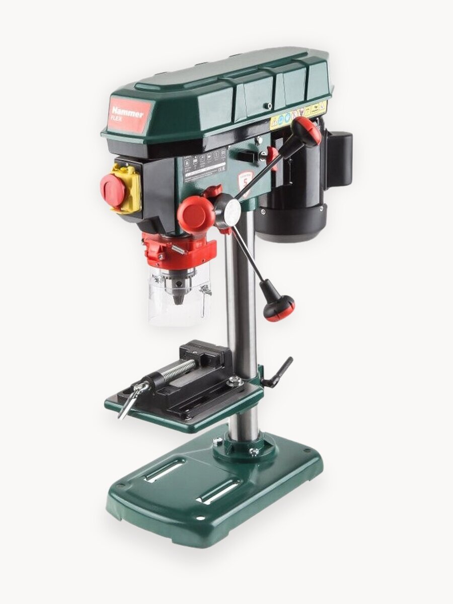 Станок сверлильный Hammer Flex Sts500t 500Вт 500-2500об/мин патрон 16мм 9ск + тиски 142-012 .